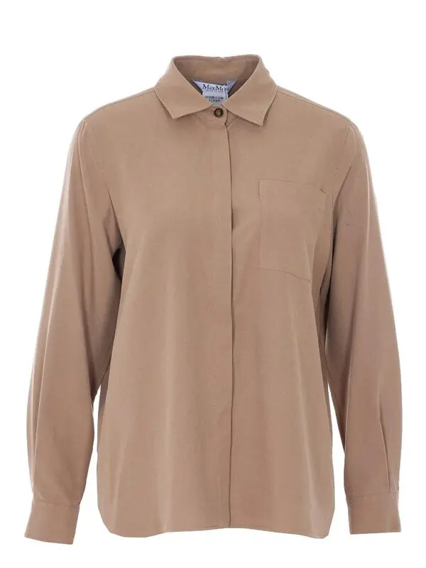 Max Mara Siamese Silk Canvas Shirt - Cream