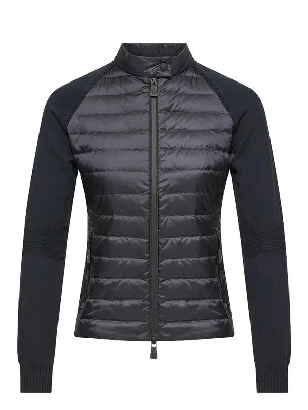 Moncler Padded Cardigan With Zip - Blue