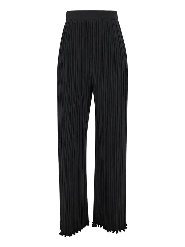 LANVIN Pleated Crêpe De Chine Trousers - Multicolor