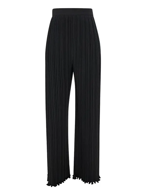 LANVIN Pleated Crêpe De Chine Trousers - Multicolor