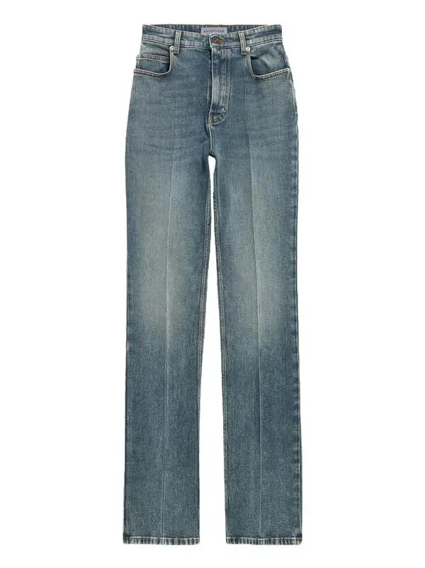 Balenciaga Denim Straight-leg Jeans - Blue
