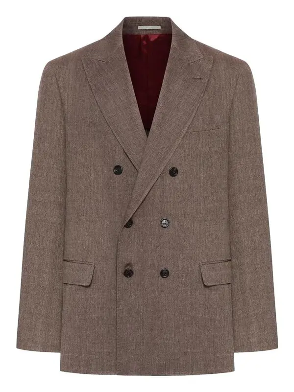Brunello Cucinelli Double-breasted Tailored Jacket - Multicolor