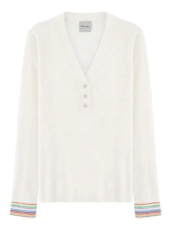 Paul Smith V-neck Sweater - White