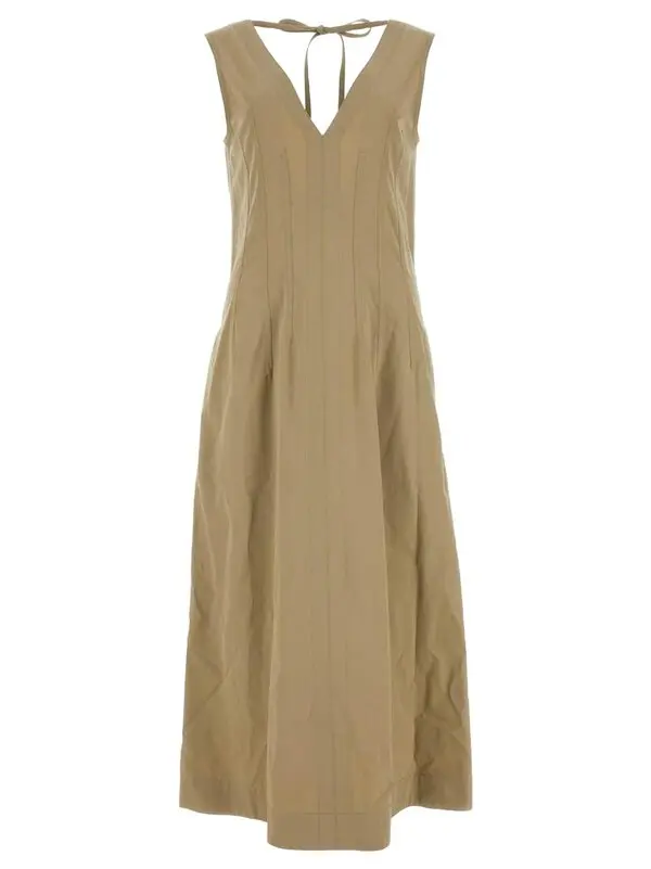 Bottega Veneta Cotton Blend Dress - Brown