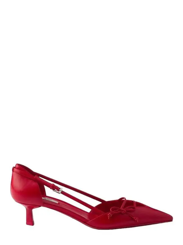 Prada Leather Pumps - Red