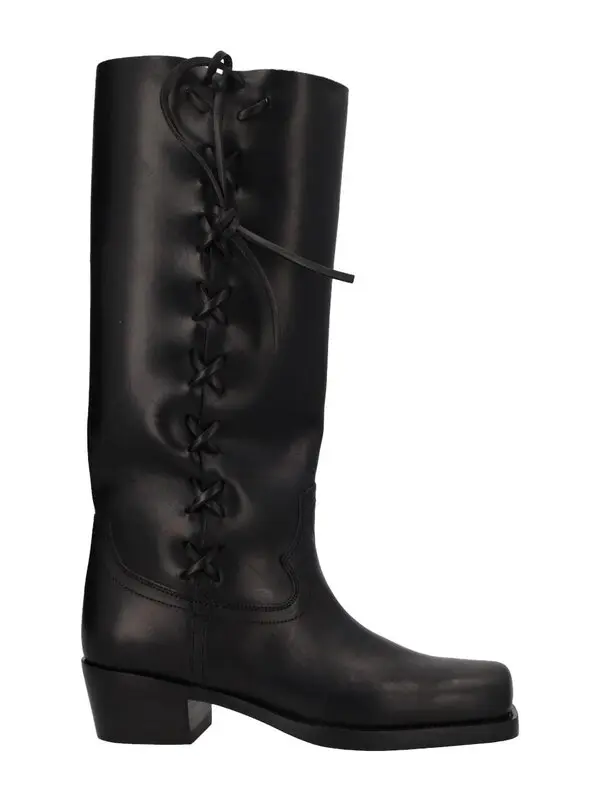 Paris Texas Leather Roxanne Boots - Black