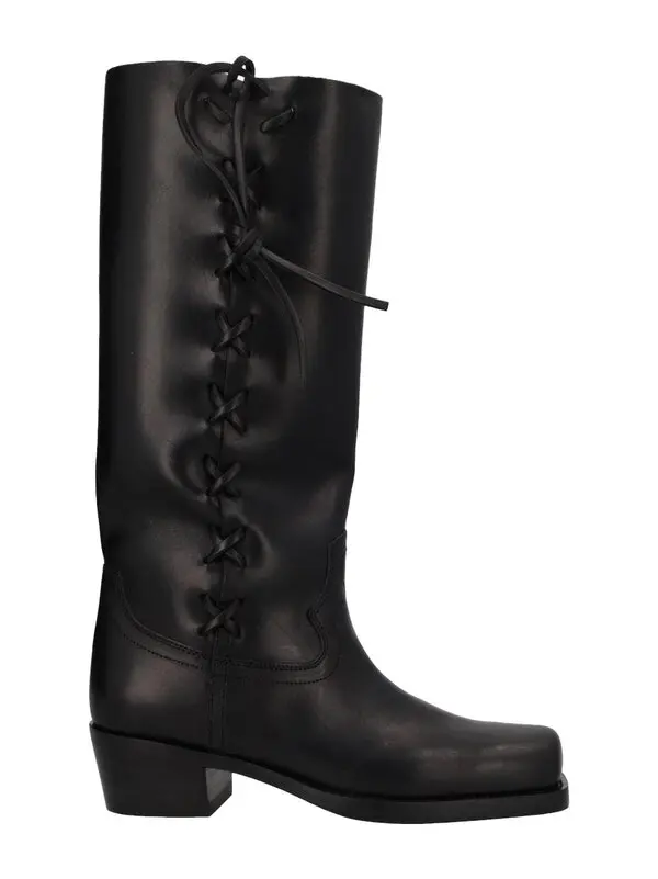 Paris Texas Leather Roxanne Boots - Black