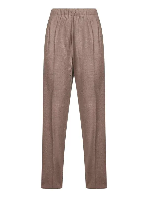 Max Mara Turtledove Stretch Cashmere Gatti Drawstring Trousers - Multicolor