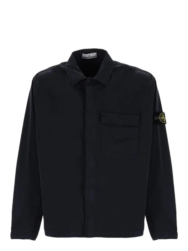 Stone Island Cotton Overshirt - Blue