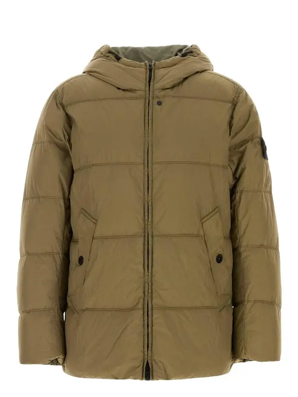 Stone Island Nylon Down Jacket - Green