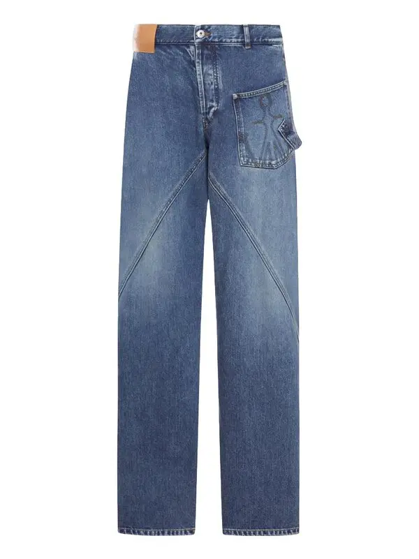 JW Anderson J.w.anderson Workwear Jeans With Off-centralized Closure - Multicolor
