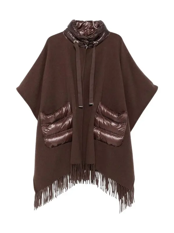 Herno Wool And Nylon Cape - Multicolor