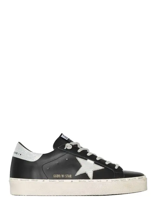 GOLDEN GOOSE Hi Star Leather Sneakers - Multicolor