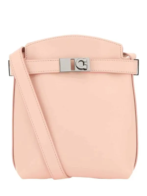 FERRAGAMO Pastel Leather Gancini Phone Case - Pink