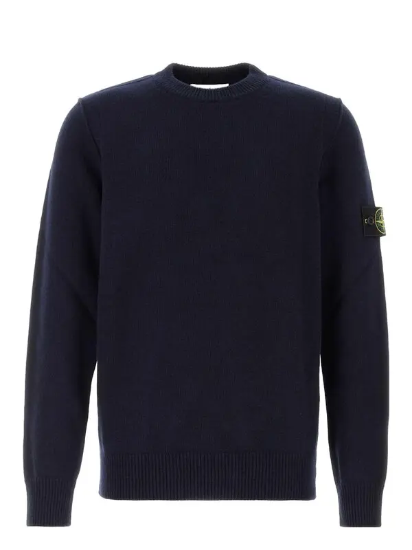 Stone Island Midnight Wool Blend Sweater - Blue