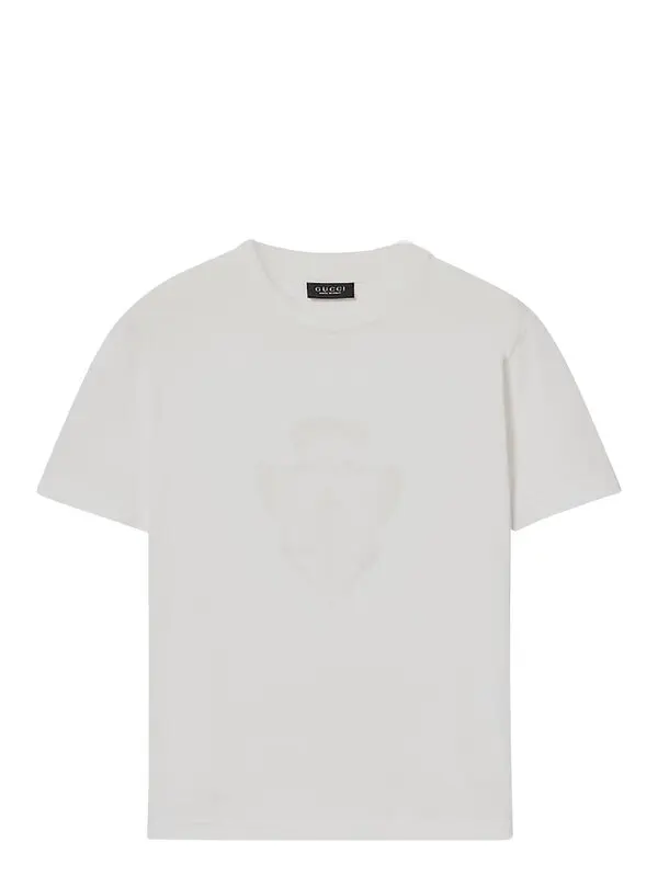 Gucci Cotton T-shirt With Logo Crest - White