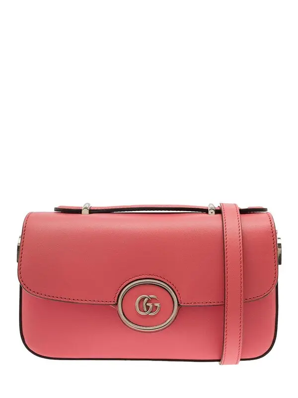 Gucci Petite Gg Leather Shoulder Bag - Pink