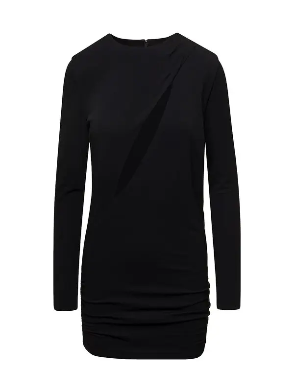 Versace Viscose Fitted Minidress With Cut-out Detail - Multicolor