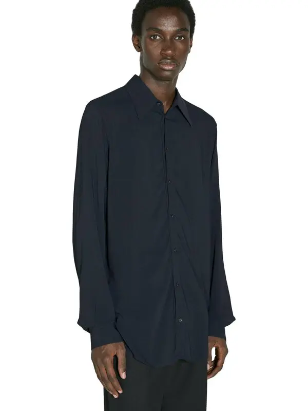 Dolce & Gabbana Martini Fit Stretch Charmeuse Shirt - Black