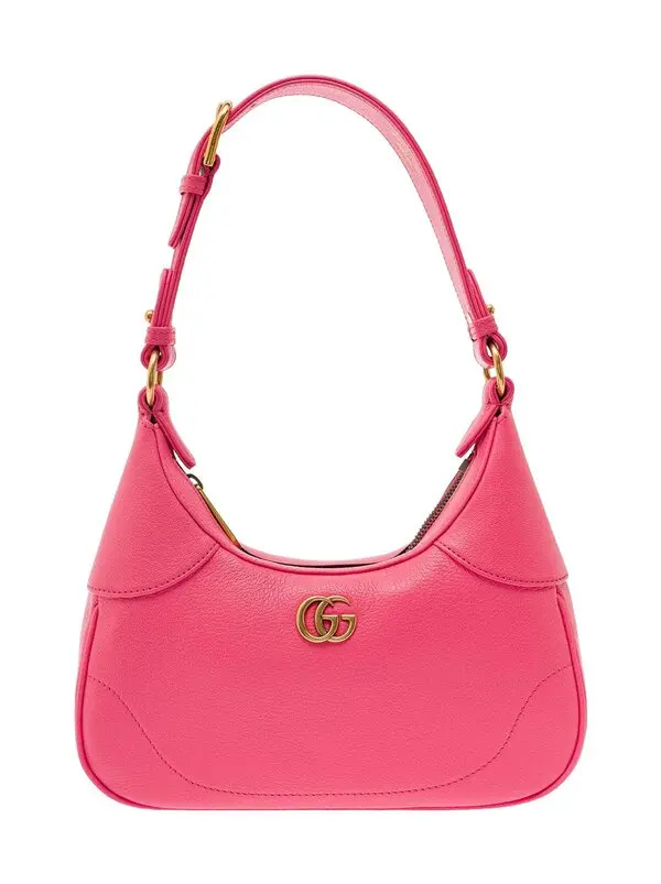 Gucci Small Aphrodite Shoulder Bag In Leather - Pink