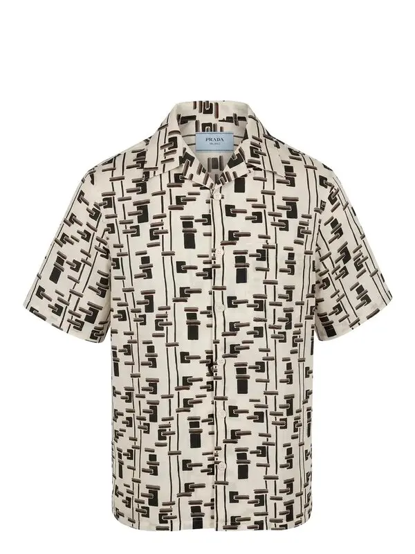 Prada Striped Cotton And Silk `bowling` Shirt - Multicolor