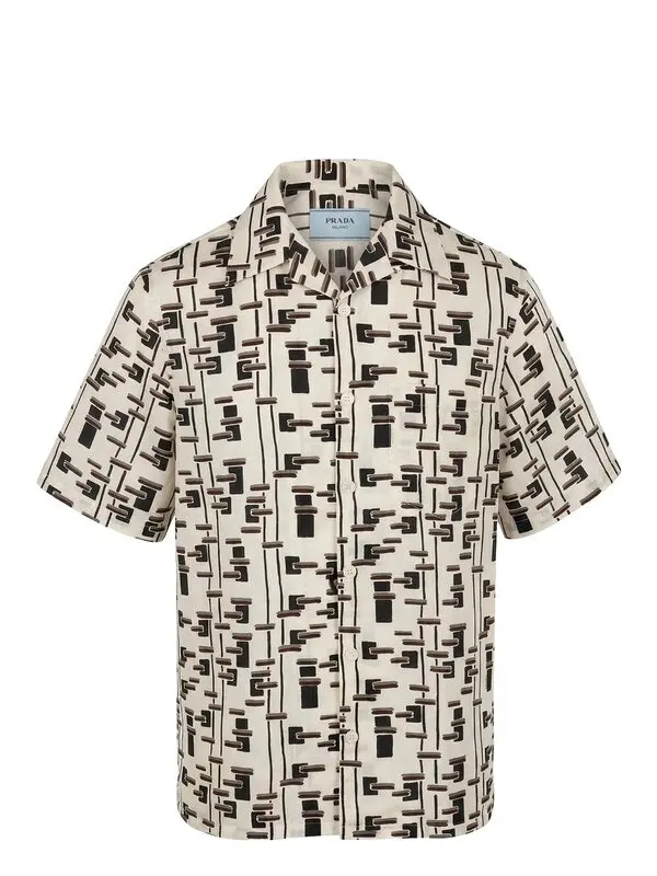 Prada Striped Cotton And Silk `bowling` Shirt - Multicolor