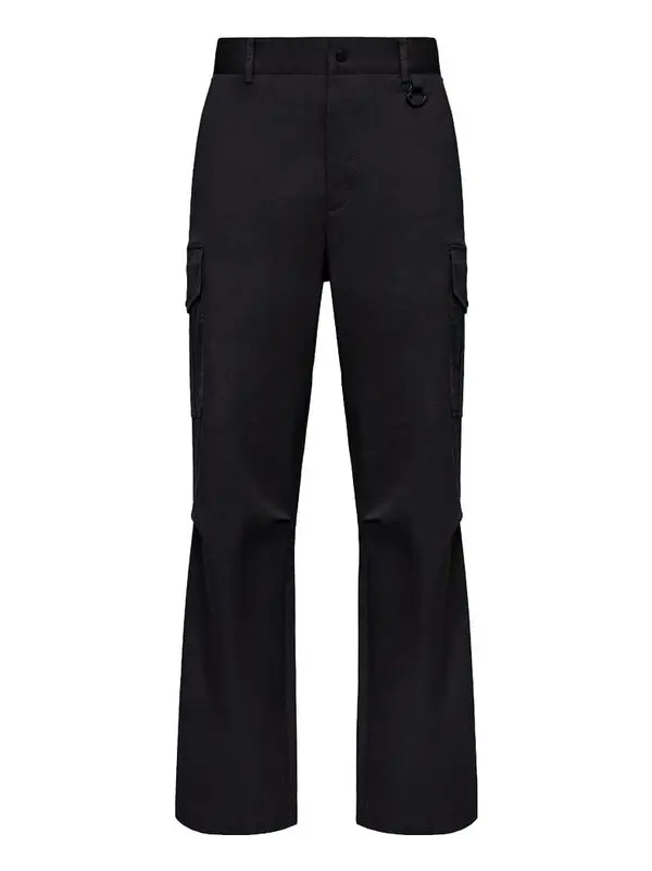 Moncler Cotton Blend Gabardine Cargo Pants - Black