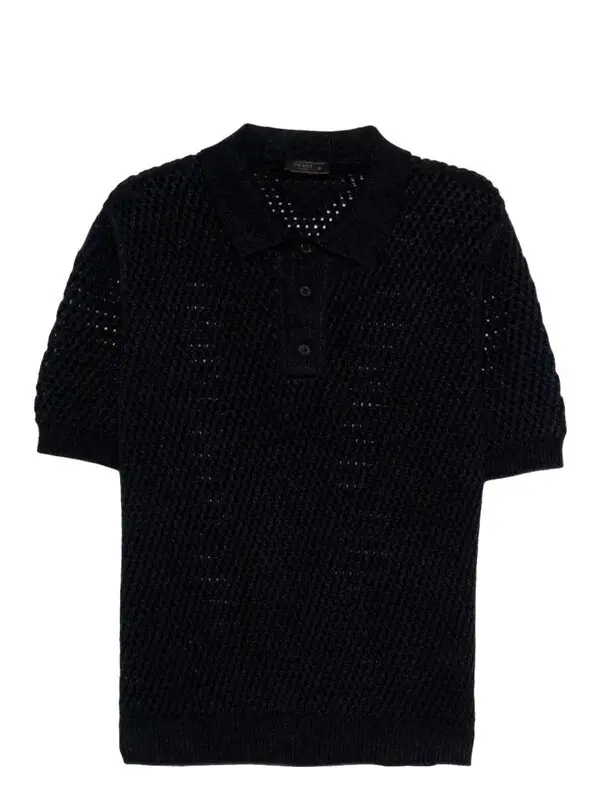 Prada Cotton Linen Polo Neck - Multicolor