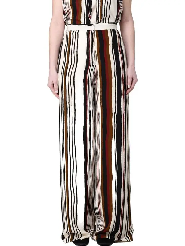 Max Mara Striped Trousers - Brown