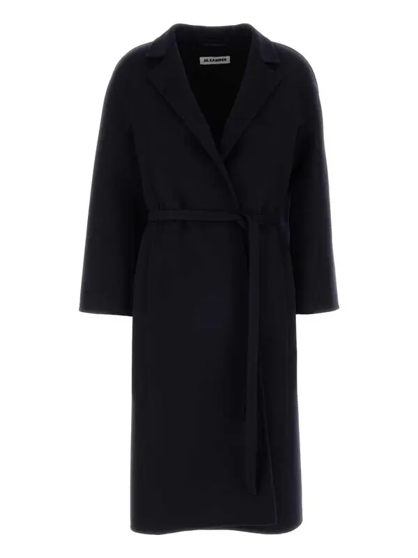 JIL SANDER Midnight Wool Coat - Blue