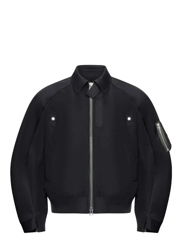 Sacai Cotton Chino X Nylon Twill Blouson - Black