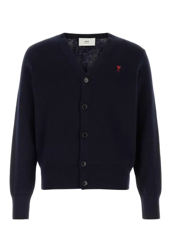AMI Paris Wool Cardigan - Blue