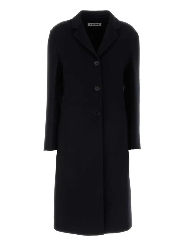 JIL SANDER Cashmere Blend Coat - Black