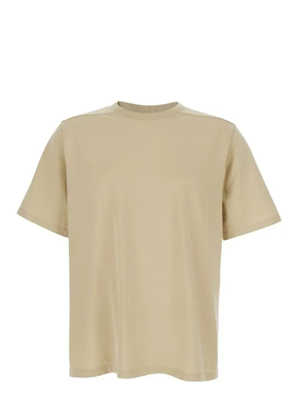 Rick Owens T-shirt 'brad' Beige With Crew Neck And Short Sleeves In Cotton For - Cream