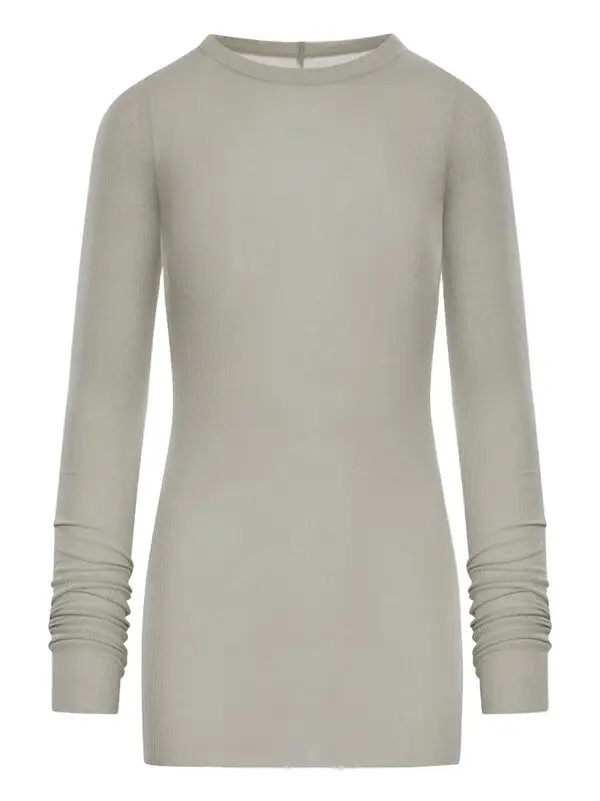 Rick Owens Semi-transparent Ribbed Sweater - Cream