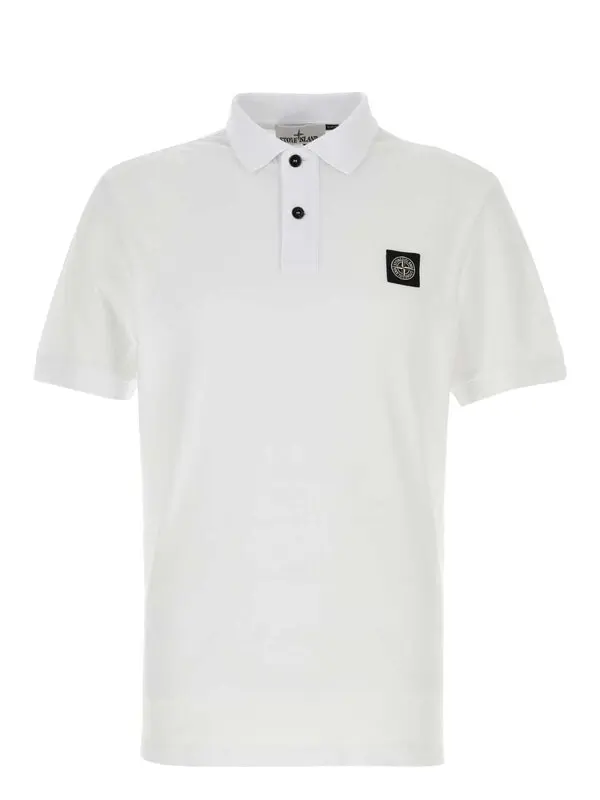 Stone Island Stretch Piquet Polo Shirt - White