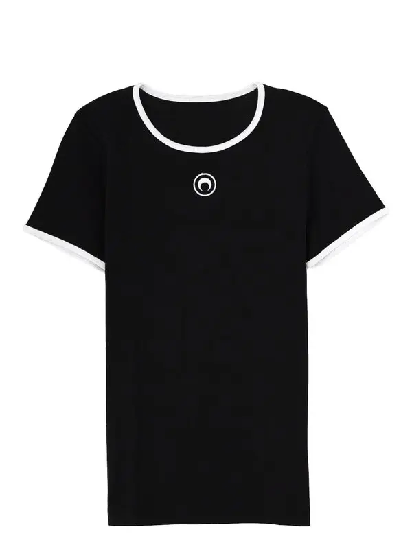 MARINE SERRE T-shirt Con Logo - Black