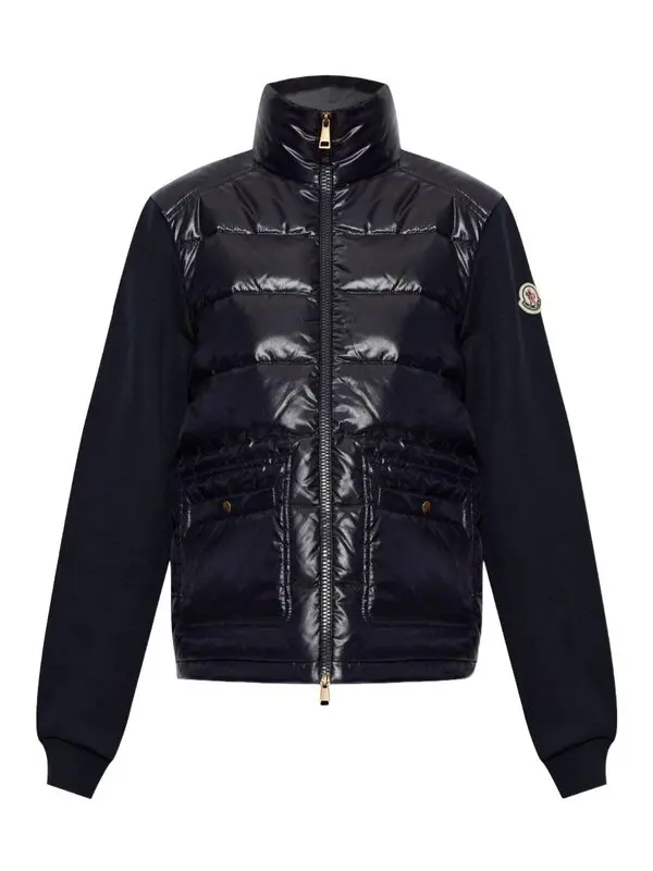 Moncler Wool And Nylon Padded Cardigan - Multicolor