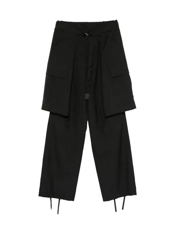 Sacai Wide Leg Trousers - Multicolor