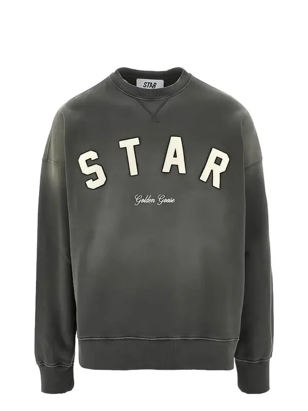 GOLDEN GOOSE Logo Print Cotton Sweatshirt - Green