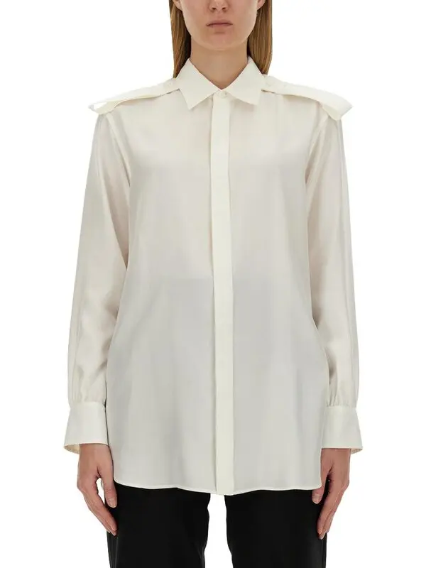 Burberry Silk Shirt - White