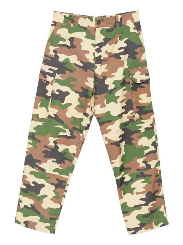 JW Anderson Camouflage Print Regular & Straight-leg Trousers - Green