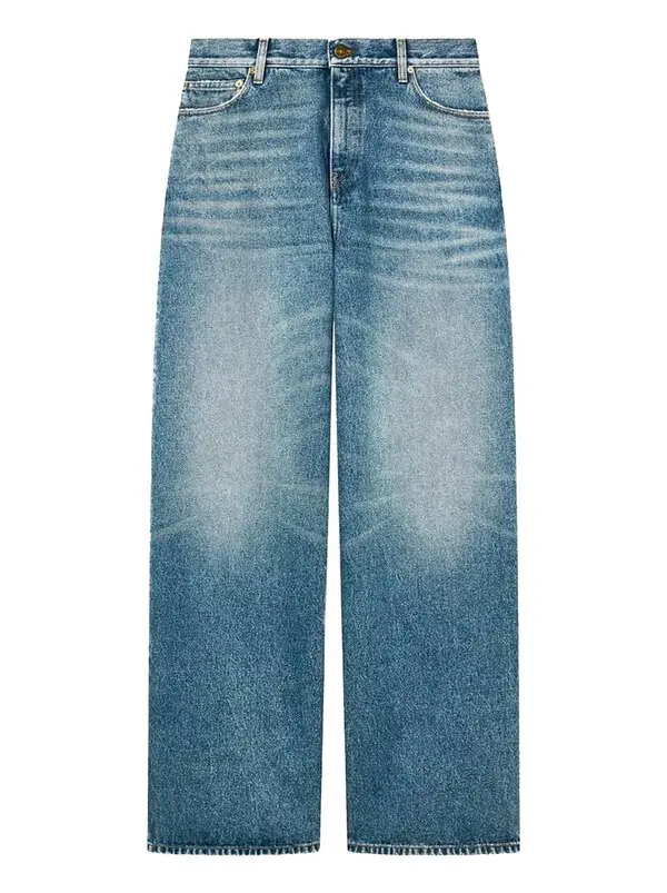 GOLDEN GOOSE Stone-washed Light Denim Boyfriend Jeans - Blue