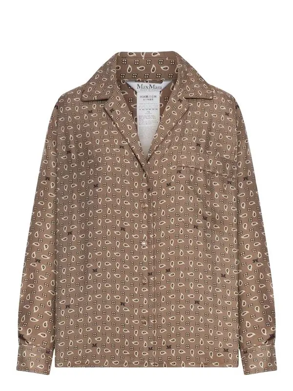 Max Mara Semi-fitted Printed Silk Shirt - Multicolor