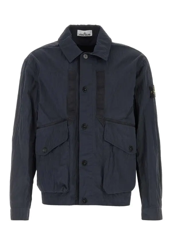 Stone Island Dark Nylon Windbreaker - Blue