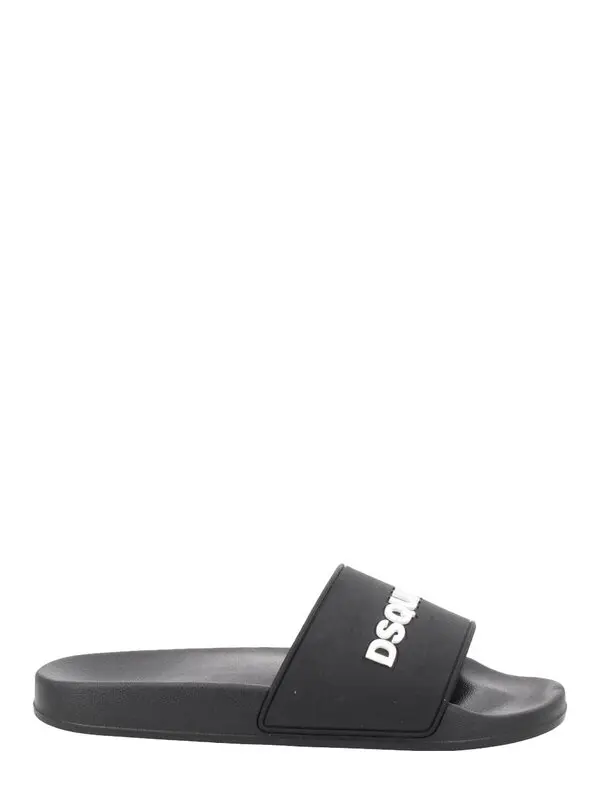 Dsquared2 Rubber Logo Slides - Black
