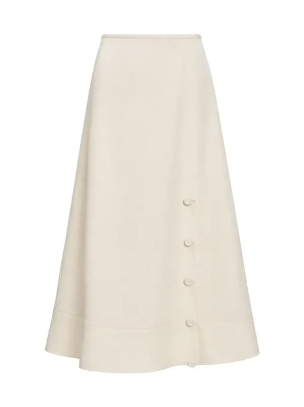 JIL SANDER Satin Skirt - Cream