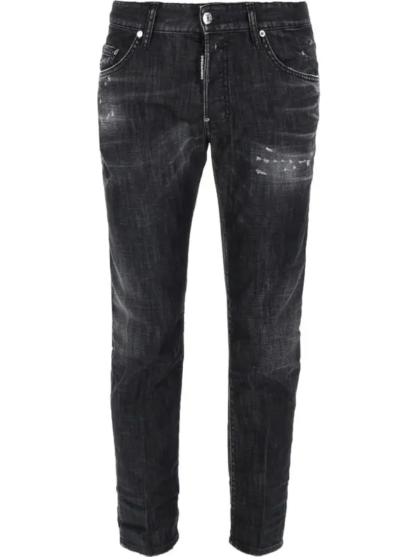 Dsquared2 Five-pocket Slim Fit Denim Jeans - Black