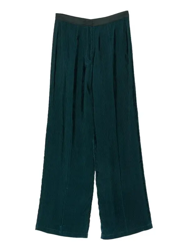 FORTE_FORTE Velvet High-waisted Trousers - Multicolor