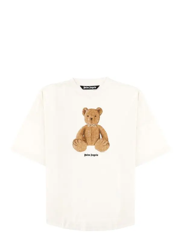 Palm Angels T-shirt In Cotone - White